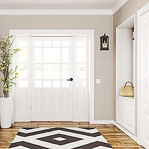 Design House 588707-BGD Hayward Modern Classic 1-Light Indoor/Outdoor Dimmable Wall Light with Open Bottom Black and Gold Frame, Black and GOL