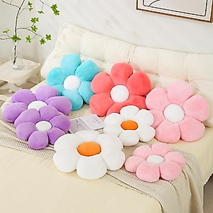 CANGHI Flower Pillows Flower Shaped Throw Pillow Cute Daisy Flower Pillows Flower Seating Cushions for Adults Kids Home Bedroom Sofa Chair Couch Decor (Pink, 15.74 inch)