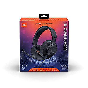 JBL Quantum 200 - Wired Over-Ear Gaming Headphones - Black, Large