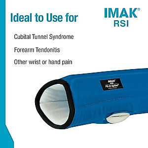 Brownmed - IMAK RSI Pil-O-Splint - Wrist Brace & Immobilizer for Carpal Tunnel - Wrist Support with Removable Splint for Customizable Comfort - Nighttime Splint