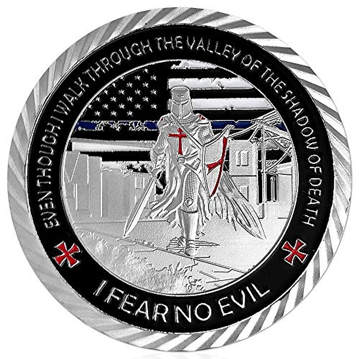 Thin Blue Line Lives Matter Police Officer Law Enforcement Challenge Coin