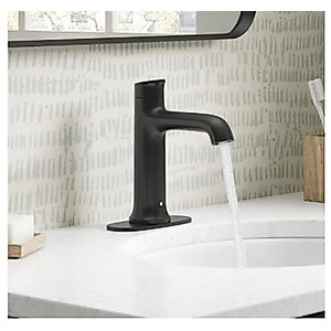 Kohler Mistos Battery Powered Touchless Single Hole Bathroom Faucet in Matte Black