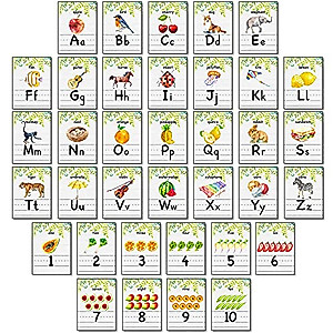 36 Classroom Alphabet Bulletin Board Set Alphabet Line for Classroom Wall ABC and Number Strip Border Alphabet Posters Kids Educational Learning Card for Kindergarten Preschool Classroom Decorations