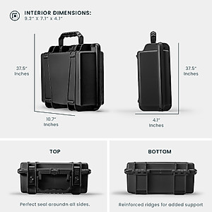 Seahorse 300 FP1 Heavy Duty Single Pistol Case - TSA Approved/Mil Spec / IP67 Waterproof/USA Made for Firearms, Pistols, Handguns; Stores 1 Pistol and 1 Magazine