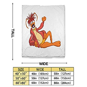 GACOZ-Pepe The King Prawn- Ultra Soft Throw Blanket Flannel Fleece All Season Light Weight Living Room Bedroom Warm Blanket 60×50inch