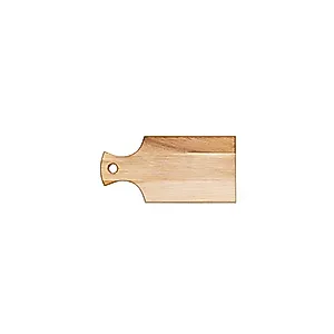 Labell Handle Serving Boards - Small Canadian Maple Hardwood Cutting Board for Meats, Vegetables, Fruits, and Cheeses - Flat Paddle Chopping Board Perfect for Charcuterie (5" x 10" x 0.75")