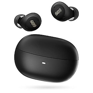 QCY HT07 Multi-Mode Active Noise Cancelling Wireless Earbuds, AI-Enhanced Calls Bluetooth Headphones with 6 Mics, Anti-Wind Noise, Transparency, App for Custom EQ, 32H Playtime, Bluetooth 5.2