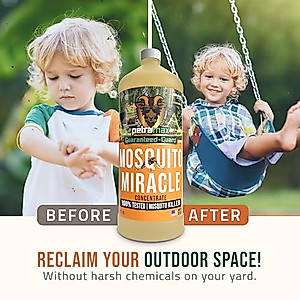 PetraMax Mosquito Miracle - Mosquito Spray for Yard, Mosquito Killer - Mosquito Fogger Liquid, Pet and Kid Safe Mosquito Yard Spray, Tested Formula - Mosquito Fogger Outdoor Spray, 32Oz