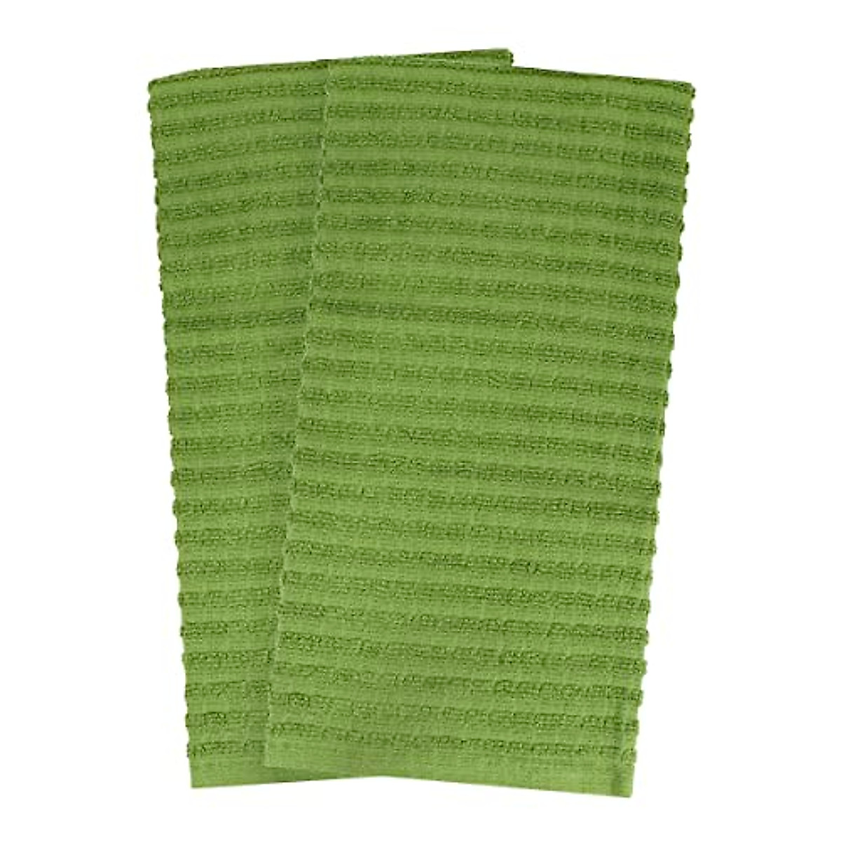 Ritz Royale Collection 100% Combed Terry Cotton, Highly Absorbent, Oversized Kitchen Towel Set, 28" x 18", 2-Pack, Solid, Cactus Green