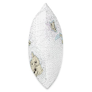 15 Degrees East Nautical Chart-Hawaii Throw Pillow, 16x16, Multicolor