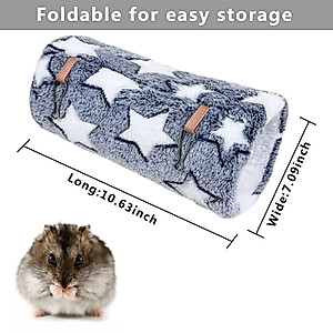 AZVNMT Mouse cage Accessory, Hanging Climbing Tunnel, Hamster, Guinea Pig, Ferret, Squirrel, Warm Winter Hiding Place, Hammock Plush Toy