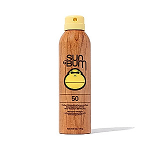 Sun Bum Original SPF 50 Sunscreen Spray Vegan and Reef Friendly (Octinoxate & Oxybenzone Free) Broad Spectrum Moisturizing UVA/UVB Sunscreen with Vitamin E 6 oz, natural