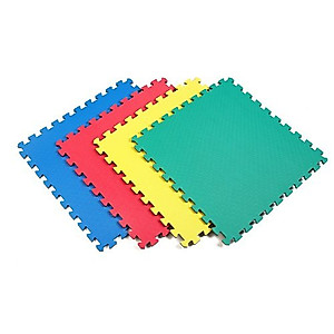 Norsk Multi-Purpose Reversible Foam Mats - EVA Foam Interlocking Tiles (Gray/Black 32 Tiles - 128 sq. Ft.)