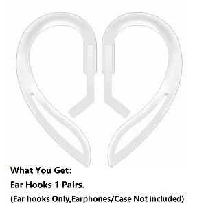JNSA Air Pods Pro 2 Ear Hook [Compatible with AirPods Pro 2/1 & AirPods3/2/1] [Comfort][Lightweight][Anti Slip , Anti Drop , Anti Lost] AirPod EarHooks Clear