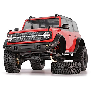 INJORA Brass Steering Blocks Knuckle, Steering Link and Caster Blocks C-Hubs Set for TRX4M 1/18 RC Crawler Upgrade Parts, Black