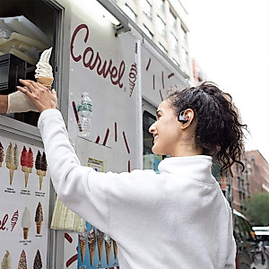 True Wireless Earbuds, Woozik Relay Wireless Headphones, Waterproof Sport TWS Headset, Stereo Earphones with Microphone, Long Playtime for Gym Running and Workouts for iOS Android