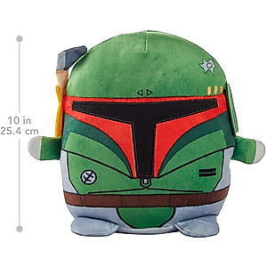 Star Wars Cuutopia 10-inch Boba Fett Plush, Soft Rounded Pillow Doll, Collectible Gift for Kids & Fans Ages 3 Years Old & Up includes Toy