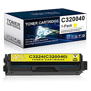 Less Compatible C320040 Toner Cartridge Replacement for Lexmark C3224 C3224dw C3326dw MC3224dwe MC3224adwe MC3326adwe Printer Ink Cartridge (1 Pack, Yellow)