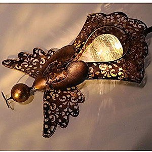 HDNICEZM Solar Garden Stake Lights – Metal Angel Solar Warm White LEDs Stake Light Memorial Gift - Solar Angel Lights Perfect as Angel Remembrance Gifts & Sympathy Gifts