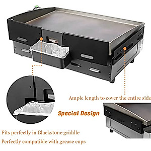 AOKEMAi Wind Guard for Blackstone 22" Griddle, Blackstone Griddle Accessories for Outdoor Cooking, Set of 4 Wind Guard, Black(Can be Used at the Same Time as the Grill Hard Cover)