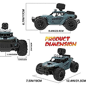 DEERC RC Cars DE36W Remote Control Car with 1080P HD FPV Camera, 1/16 Scale Off-Road Remote Control Truck, High Speed Monster Trucks for Kids Adults 2 Batteries for 60 Min Play, Gift for Boys