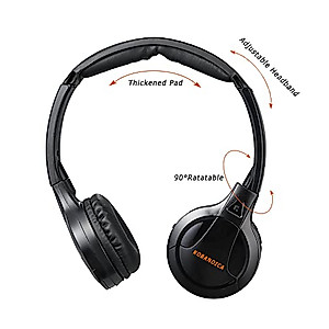 KOBANOICA IR Headphones for Car DVD,Car Headphones Wireless,Universal 2 Channel Infrared Headphones for Odyssey Entertainment System(3 Pack)