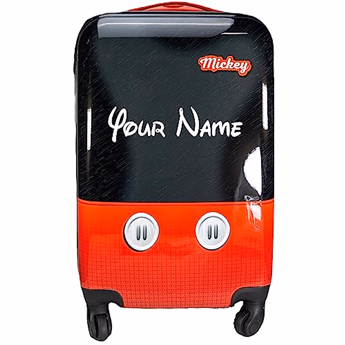 Disney Luggage Kids Suitcase Mickey Mouse Carry on Hardshell Rolling Spinner Suitcase Travel Bags Gifts Trip Accessories - Personalized Mickey Mouse Luggage with Your Name