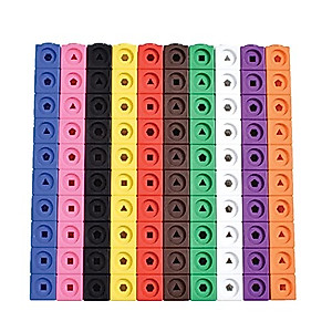edxeducation Math Cubes - Set of 100 - Math Manipulatives - Classroom Learning Supplies, Homeschool Supplies, Preschool Learning, Counting Toys, Linking Cubes, Math Linking Cubes