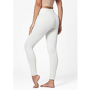 Conceited Leggings for Women - Tummy Control - 3" Waistband - Regular and Plus Size - Super White - Small - Medium