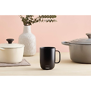 Ember Temperature Control Smart Mug, 14 oz, 1-hr Battery Life, Black - App Controlled Heated Coffee Mug