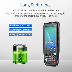 BISOFICE Handheld POS Android 10.0 PDA Terminal 1D/2D/QR Barcode Scanner Support 2/3/4G WiFi BT Communication with 4.0 Inch Touchscreen for Supermarket Restaurant Warehouse Retail Inventory Logistics