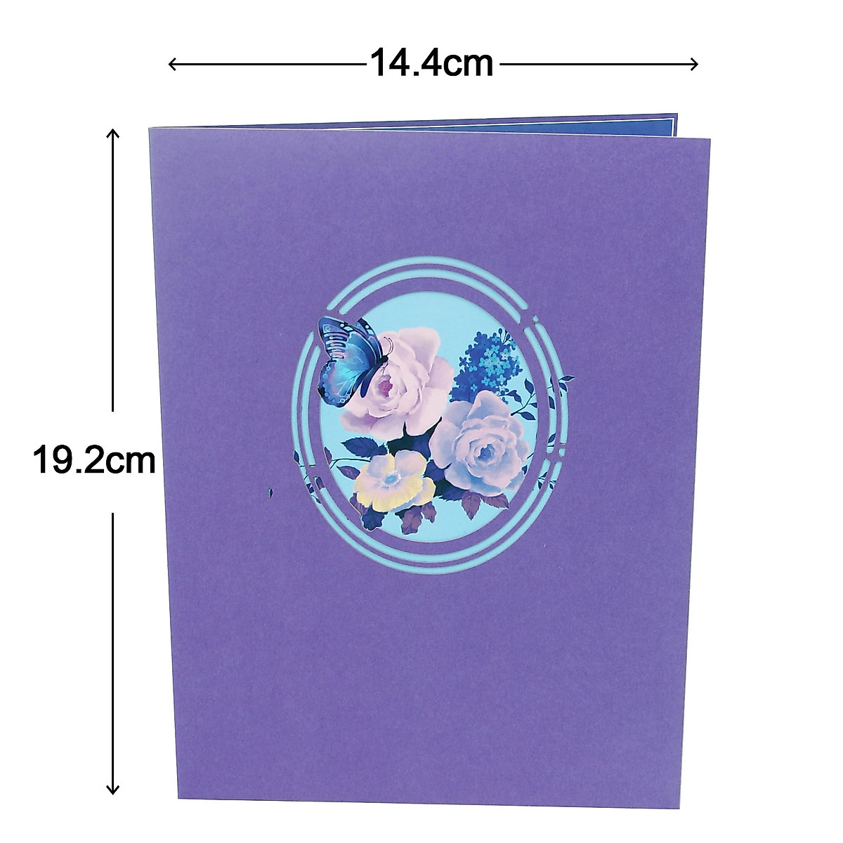 Ribbli Butterfly Birthday Card - 3D Greeting Pop Up Card,Morpho Butterfly Card,Anniversary,Retirement,Thinking Of You,Get Well,Butterfly Gifts For Her,Women,Wife,Daughter,Girl,Mom,Girlfriend