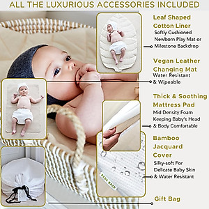 BEBE BASK Premium Nursery Bundle - Matching Baby Changing Basket & Baby Diaper Caddy Organizer - Handmade & Organic