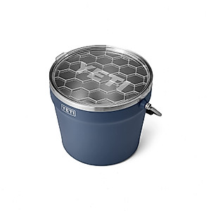 YETI Rambler Beverage Bucket, Double-Wall Vacuum Insulated Ice Bucket with Lid, Navy