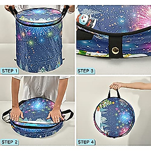 Christmas Tree Snowman Pop Up Laundry Hamper Collapsible with Lid Dirty Clothes Hamper Laundry Basket Clothes Toy Books Organizer for Home, Kids Toy, Laundry Room