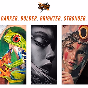 World Famous Tattoo Ink, Blackout Black Tattoo Ink - Professional Tattoo Ink with High Pigment Content - Skin-Safe Ink in Bold Shades - Vegan & Non-Toxic (8 oz)