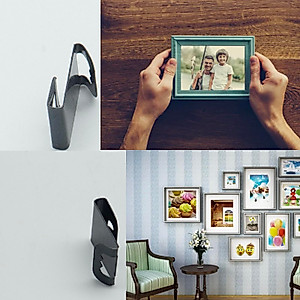 Incontesta 24 Pcs Photo Frames Hanger Hooks, 0.35mm Thick S-Shaped Metal Wall Mount Album Picture Hanging Clips -Perfect Photo Frames Hanger Hooks