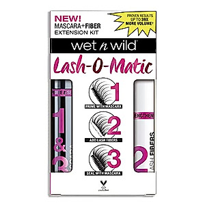 Mascara Kit By Wet n Wild Lash-O-Matic Mascara Fiber Extension Kit - Very Black