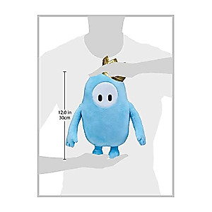 FALL GUYS Moose Toys Original Blue Bean Skin Official Collectable 12" Super Soft Cuddly Deluxe Plush Toys from The Ultimate Knockout Video Game 3 Characters to Collect Series 1,62550