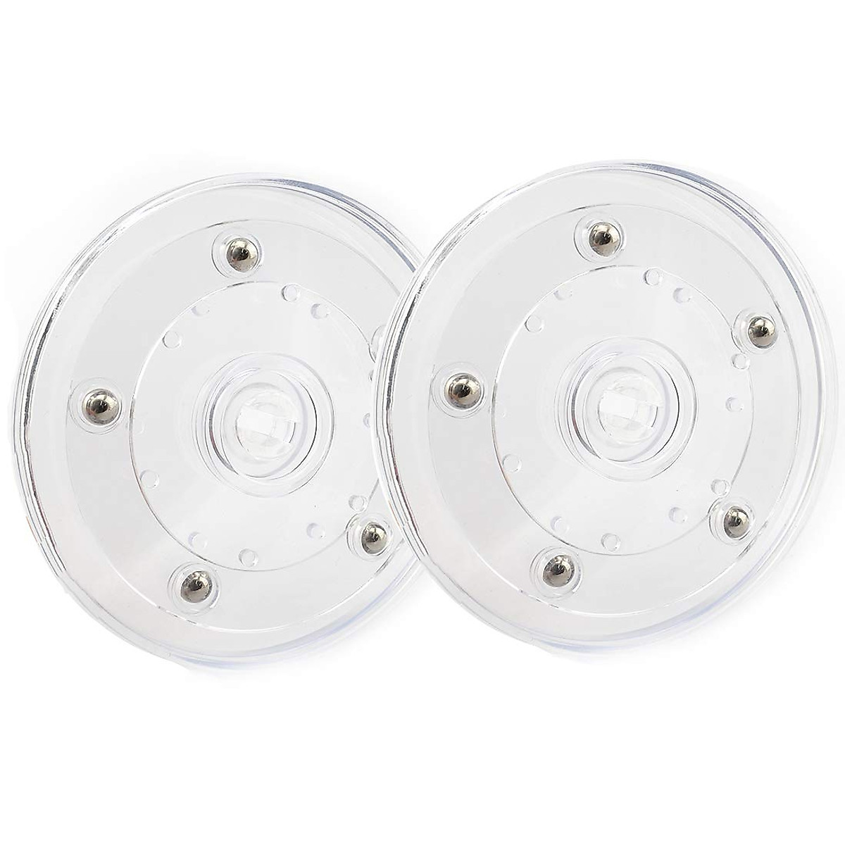 SDTC Tech 2-Pack 4 Inch Lazy Susan Turntable Organizer 360 Degree Rotating Bearings Acrylic Round Turntable for Kitchen Corner Cabinets/Spice Rack/Table Cake Decorating - Clear Tone