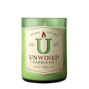 Unwined Candle Eastern Amber Signature Candle - Recycled Wine Bottle Candle