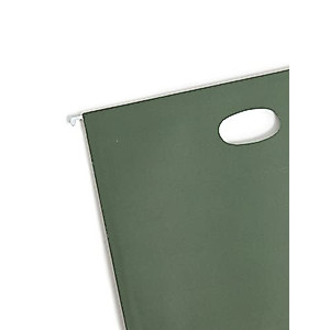 Smead Hanging Pocket with Full-Height Gusset, 3-1/2" Expansion, Letter Size, Standard Green, 10 per Box (64220)