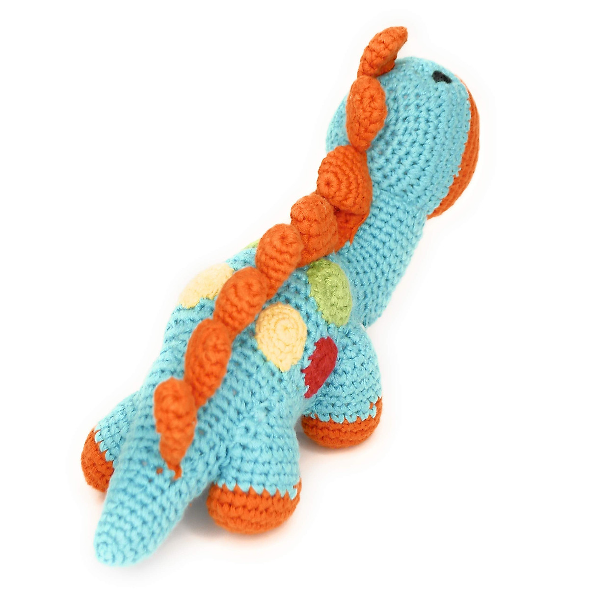 Pebble | Handmade Dinosaur - Turquoise | Crochet | Fair Trade | Pretend | Imaginative Play | Stegosaurus | Machine Washable