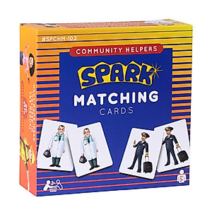 SPARK INNOVATIONS Community Helpers Memory Matching Game, Memory Game with Picture Cards, Children’s Games 4 and Up, Preschool Must Haves, Homeschool Materials