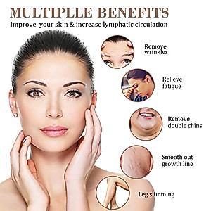 Contrybox Gua Sha Facial Tools, Natural Bian Stone Guasha Tool for Face & Puffiness Reducing, Gua Sha Stone Facial & Body Massage, Premium Face Stone Gua Sha Tools for Women Skincare, Black