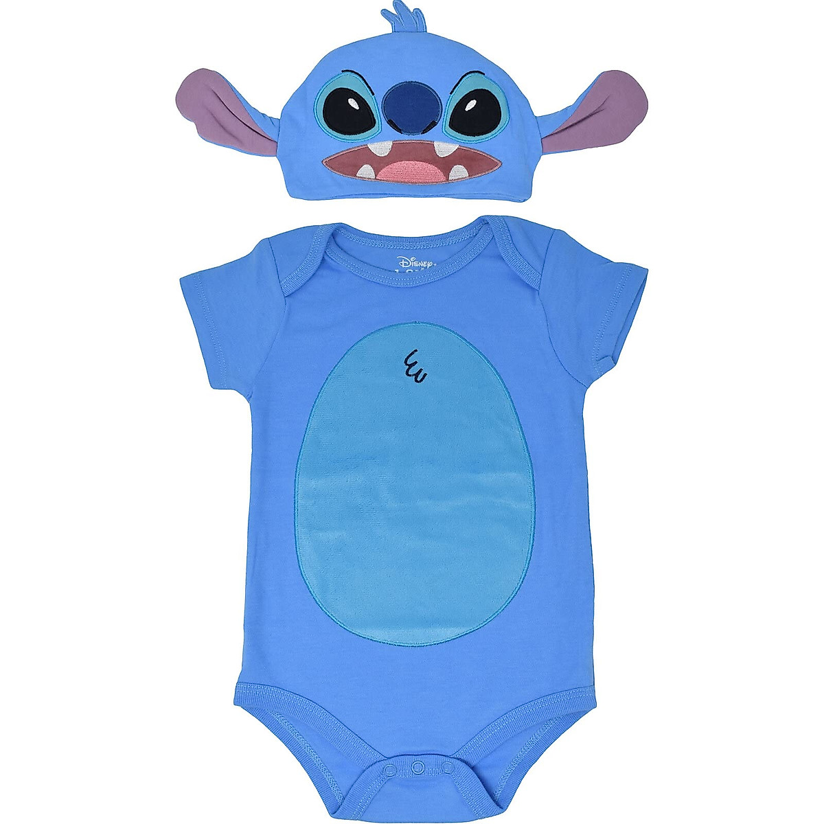 Disney Lilo & Stitch Newborn Baby Boys Bodysuit and Hat Set 6-9 Months