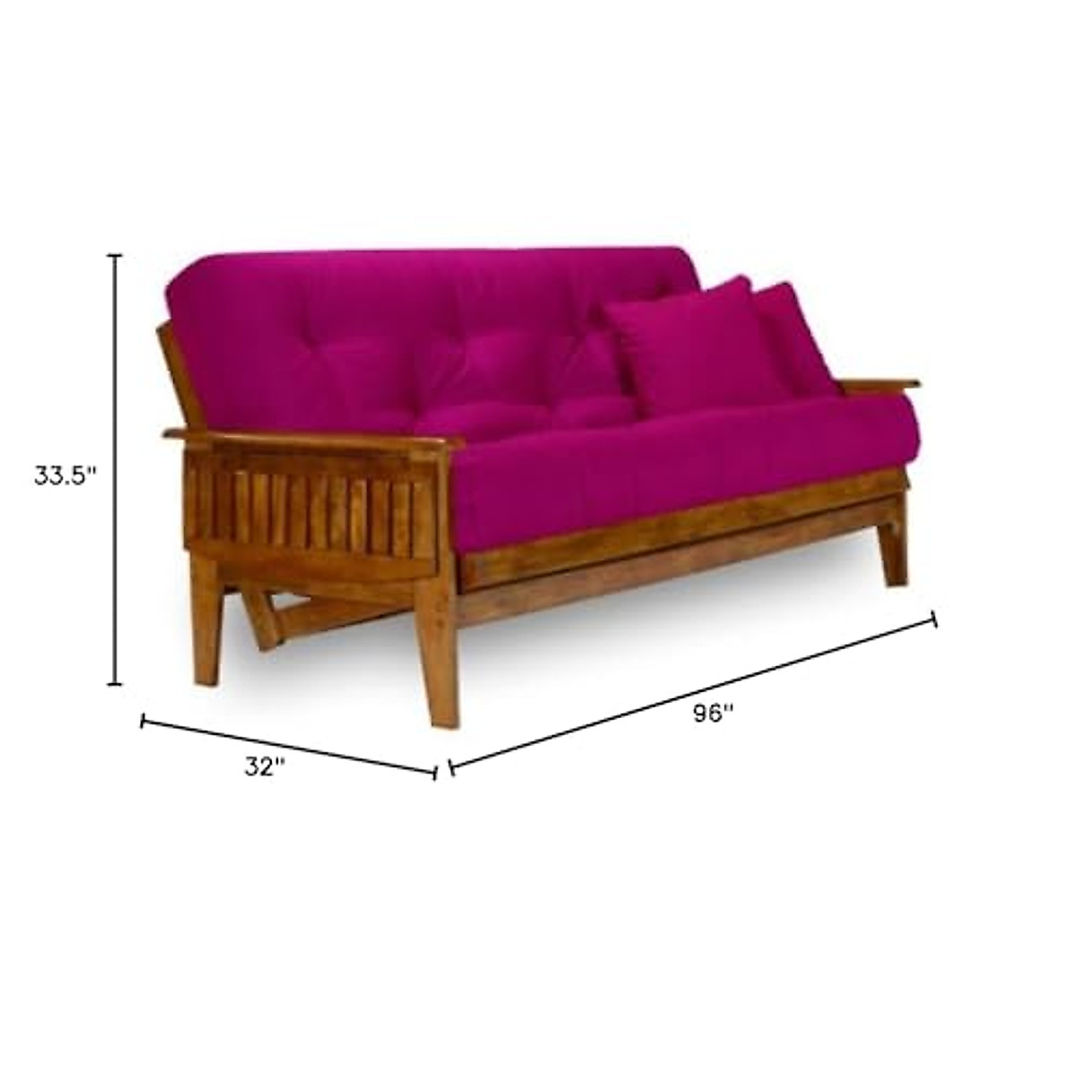 Nirvana Futons Eastridge Futon Frame - Full Size (Frame Only), Solid Hardwood