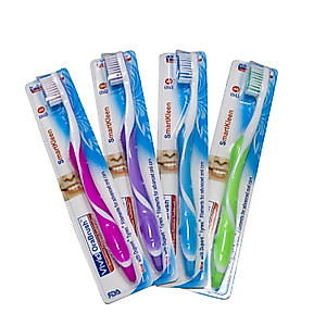 Nylon Filament Toothbrush, Softer Bristles, OraBrush SmartKleen Toothbrush, Pack of 12, by Vivid
