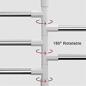 ZOBRO Swivel Towel Rail Towel Holder Rack with 2/3/4/6 Swing Bars Space Saving Wall-Mounted Swing Towel Storage Organizer for Kitchen Bathroom Toilet,2 Bar