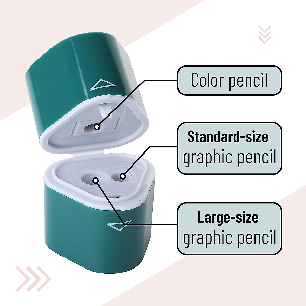 Mr. Pen- Pencil Sharpener for Colored Pencils, 3 Pack, 3 Hole, Pencil Sharpener Manual, Art Pencil Sharpeners, Jumbo Pencil Sharpener, Artist Pencil Sharpener, Colored Pencil Sharpener